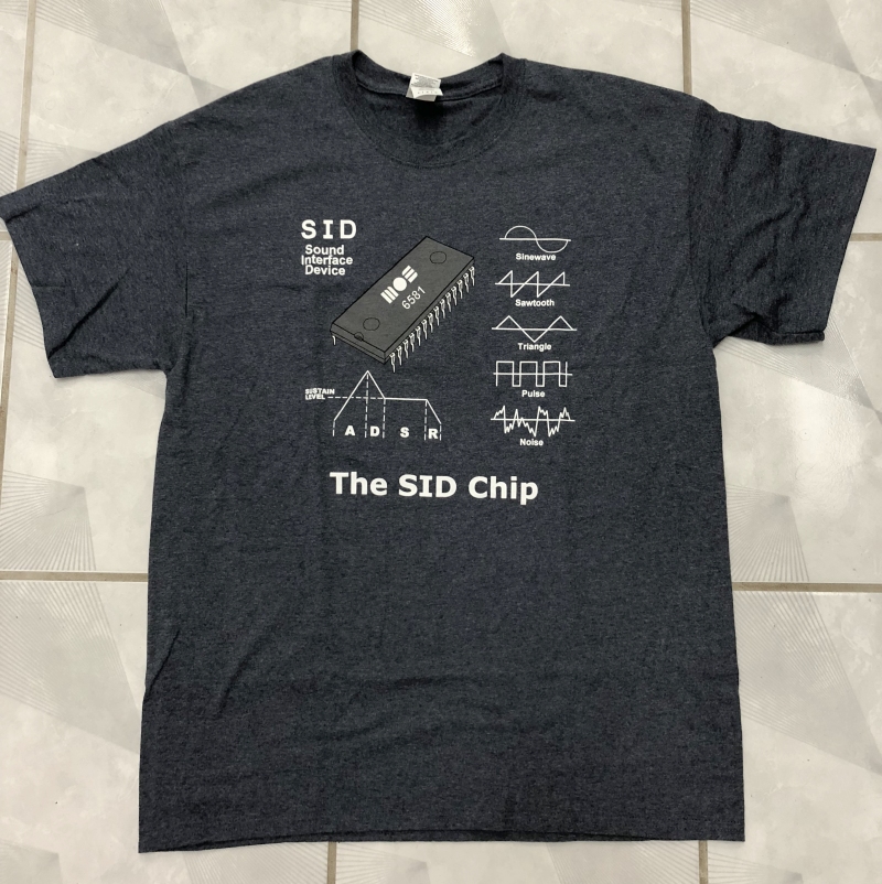 T-Shirt 6581 SID Chip in Heather Navy - The 8-Bit Guy